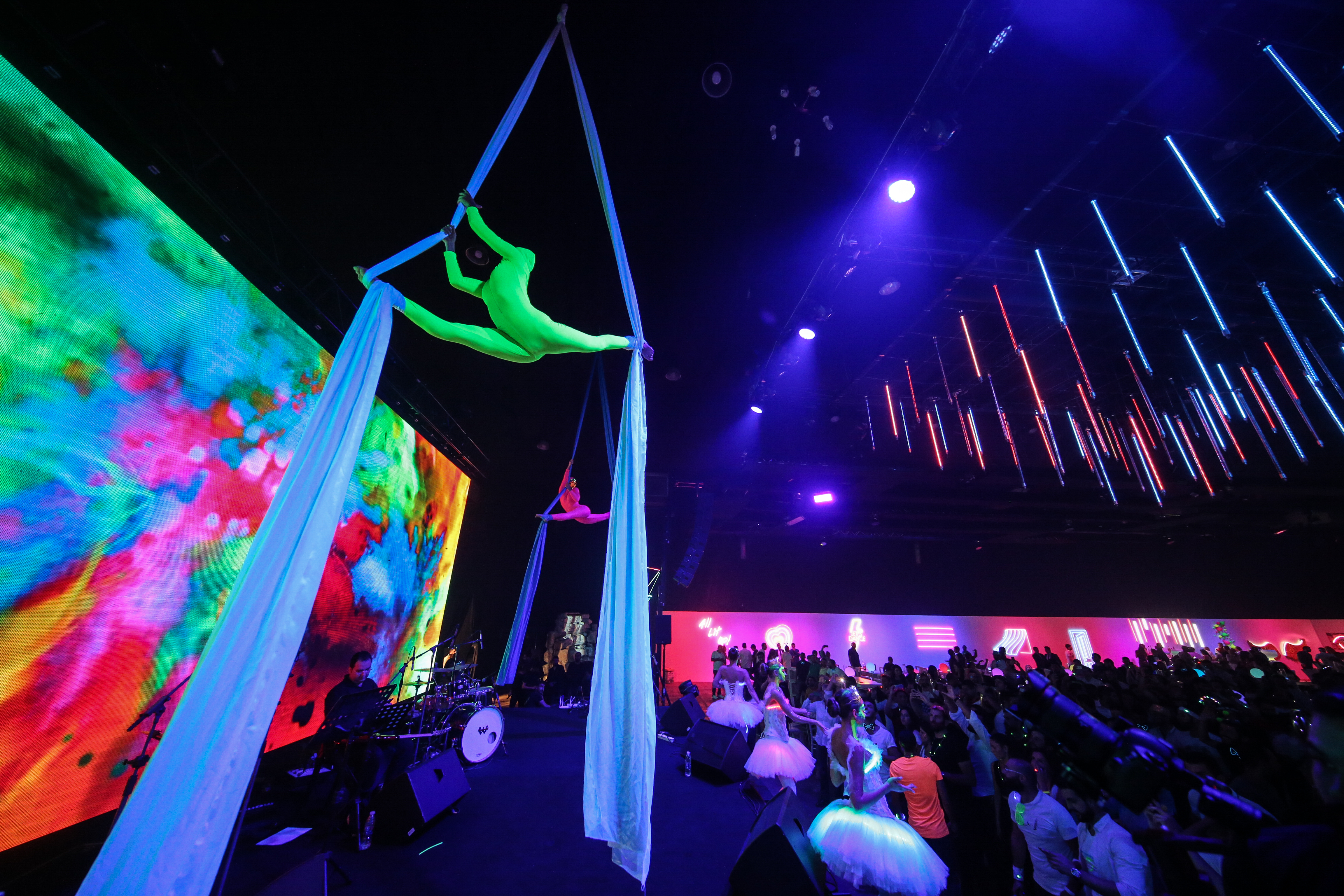 Neon Silk Aerialist | Bold Event Entertainment | Artists & More