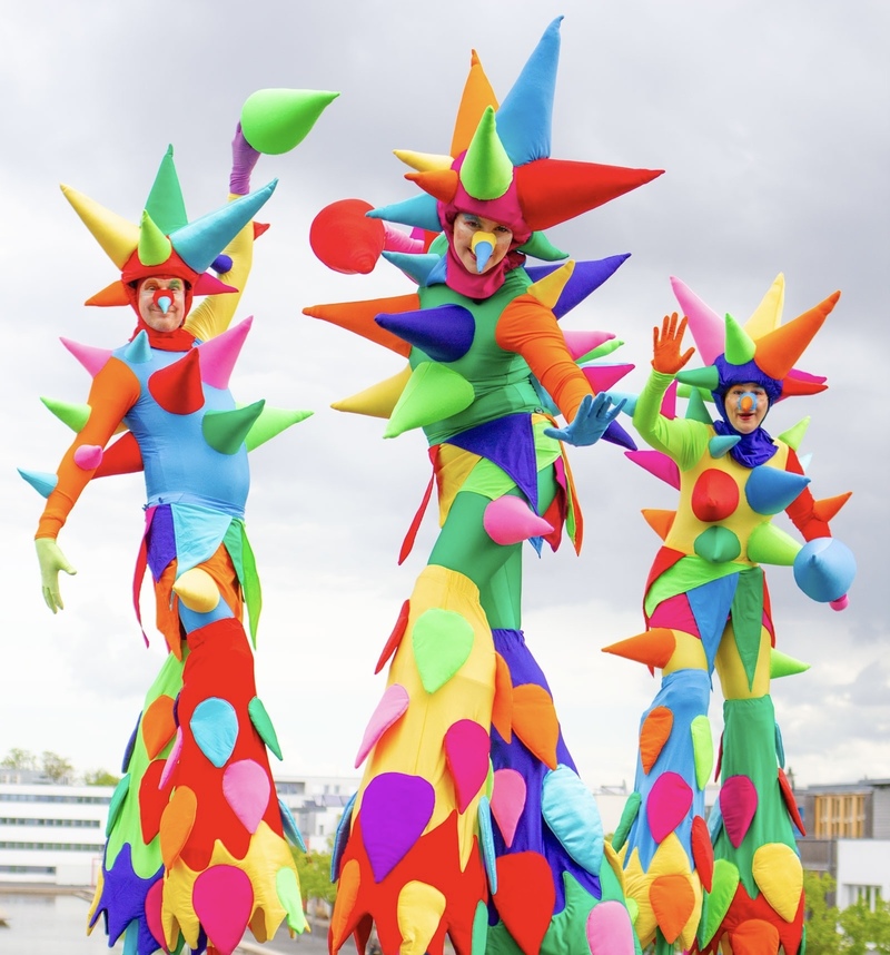Colorful Spikes on Stilts | Vibrant Act | Artists and More